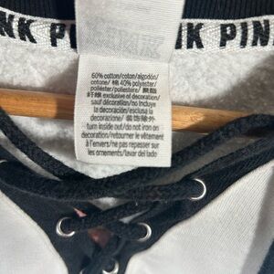 PINK Victoria's Secret | Tops | Pink Lace Up Medium Colorblock ...